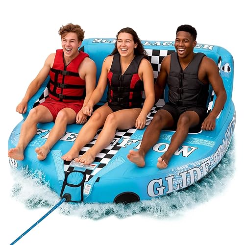 Serenelife Inflatable Towable Tube for Boating – 2-4 Person, 4500 lbs ...