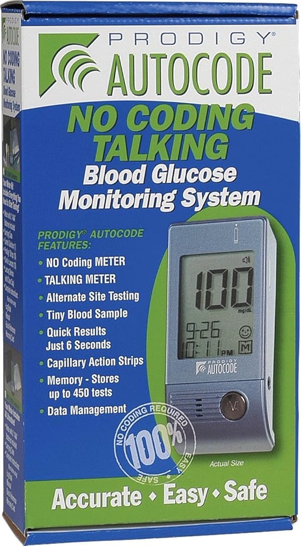 Prodigy AutoCode Talking Meter Kit, By Prodigy Diabetes Care ...