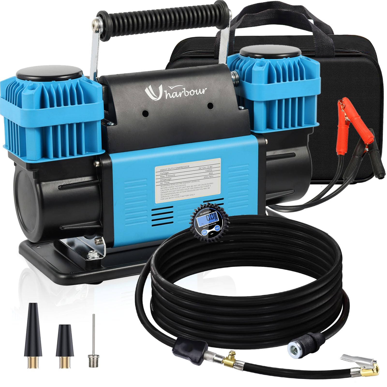 Uharbour 12V Offroad Air Compressor Dual Air Compressor with Digital ...