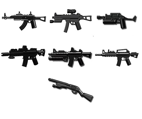 Bilyara Modern Brick Warfare Weapons Pack Designed for Lego Minifigures ...
