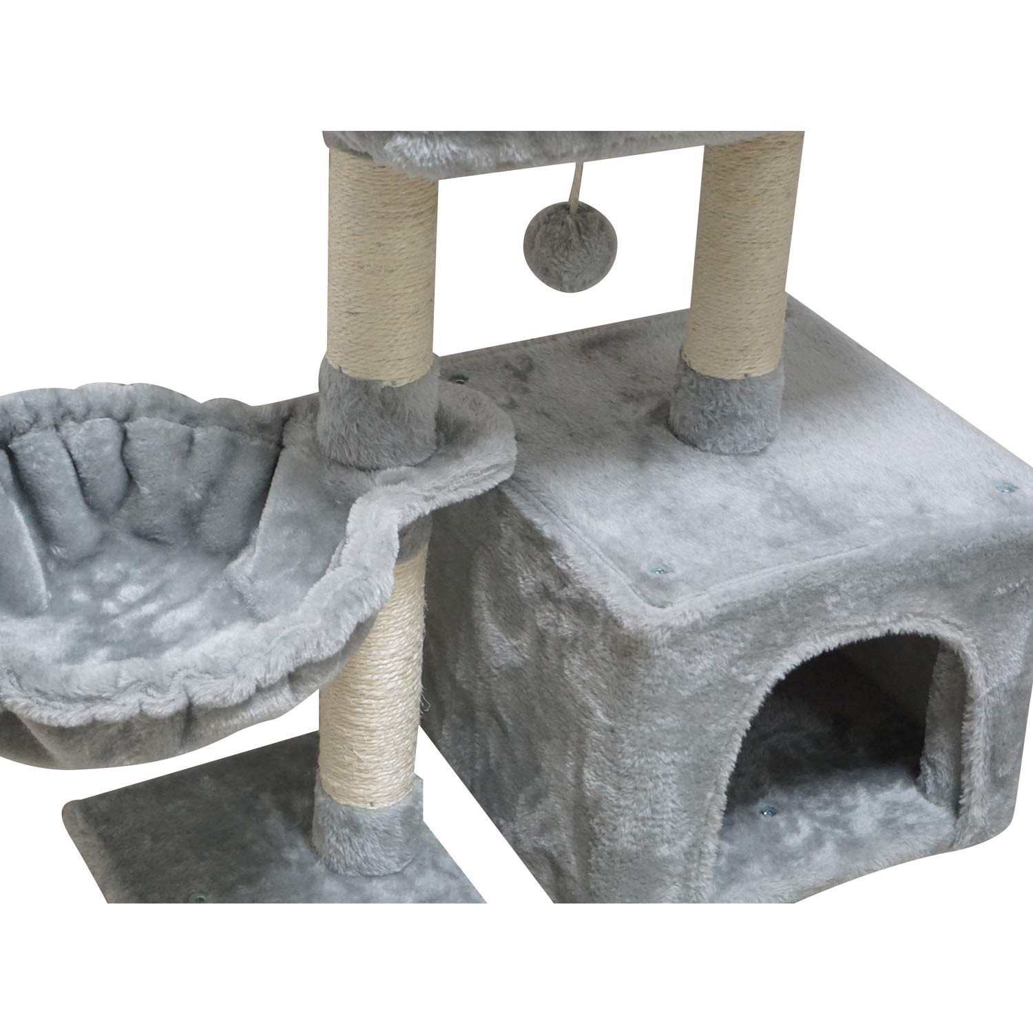 FISH&NAP Cat Tree Cat Tower Cat Condo Sisal Scratching Posts with Jump ...