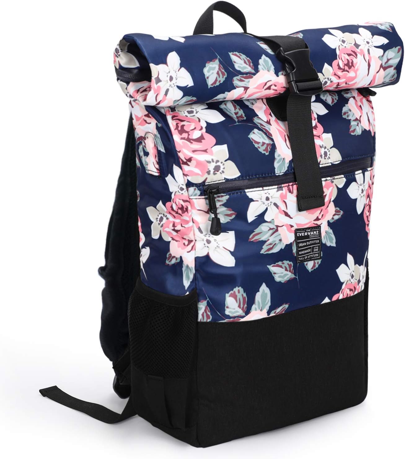 EverVanz Laptop Backpack Women & Men Roll Top Water Resistant Travel ...