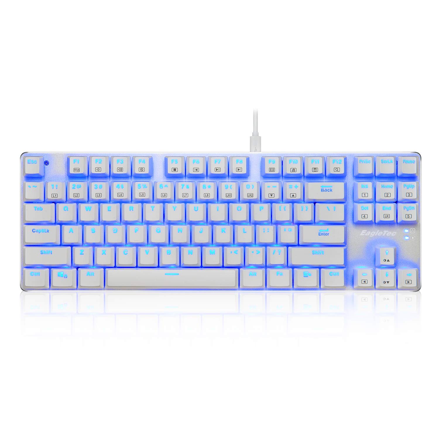 Mua EagleTec KG061-BR Blue LED Backlit Mechanical Gaming Keyboard Low ...