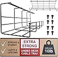 Under Desk Cable Management Tray - Computer Cable Organizer for Wire ...