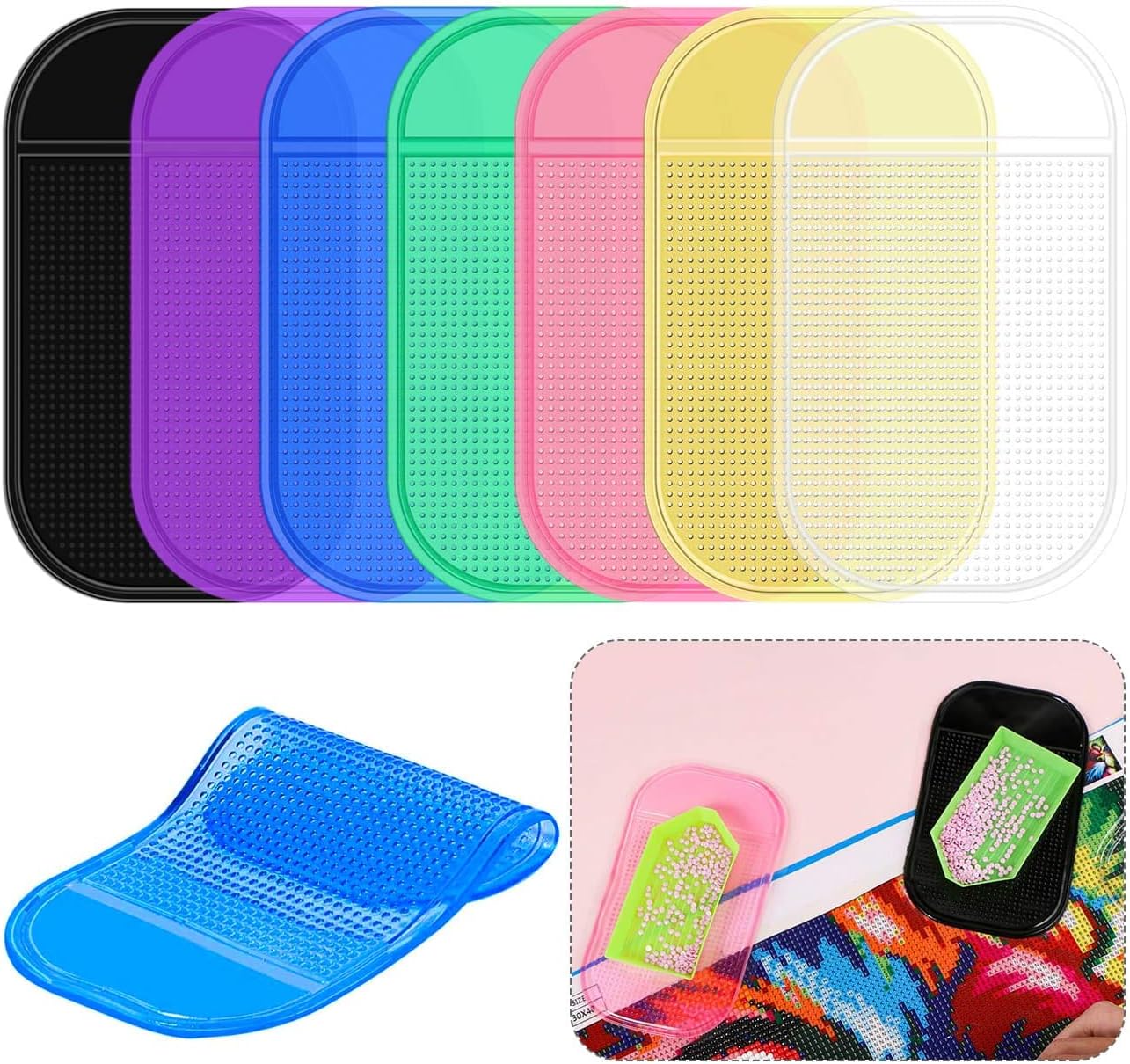 Amazon.com: Anti-Slip Tools Sticky Mat for Diamond Painting Sticky Gel ...
