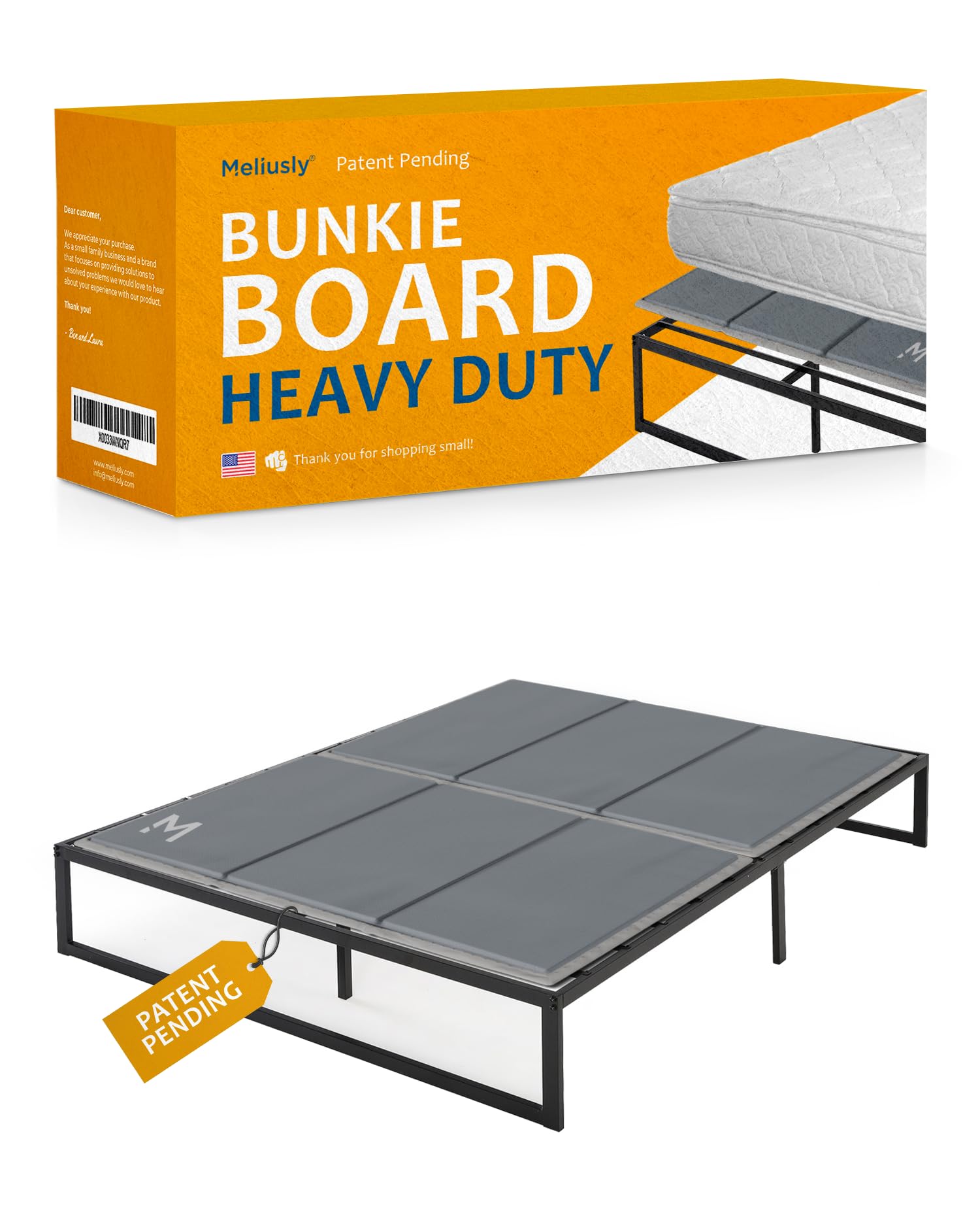 Meliusly Heavy Duty 10mm Bunkie Board King Size (76x80'') Patent ...