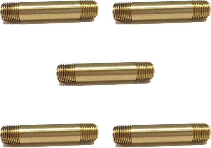 Amazon.com: EDGE INDUSTRIAL Brass Nipple 1/8" X 1/8", 2" Length, Male ...