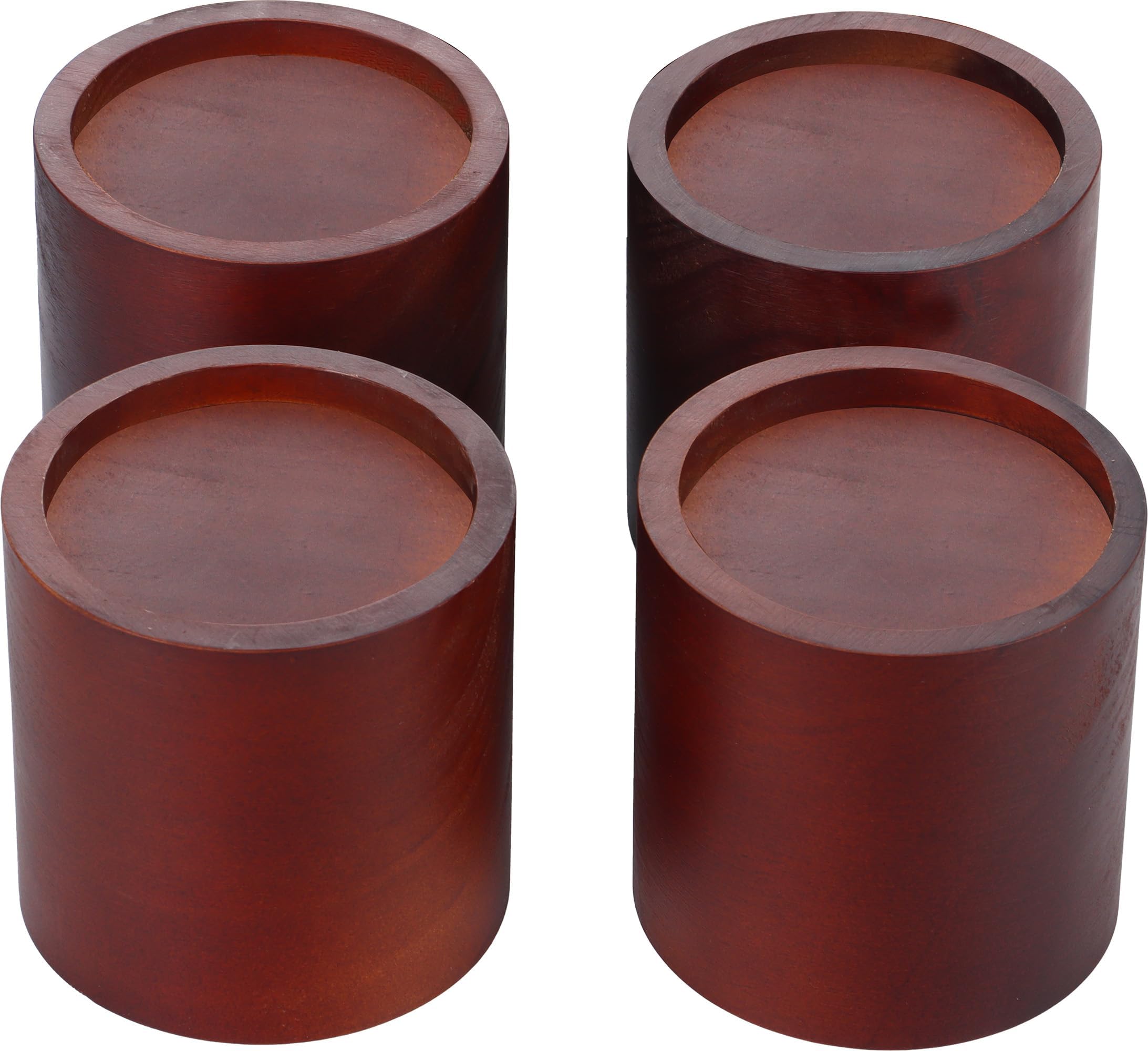 Lufia Solid Pine Wood Bed Risers 4 Inch Lift, Durable Furniture Risers ...