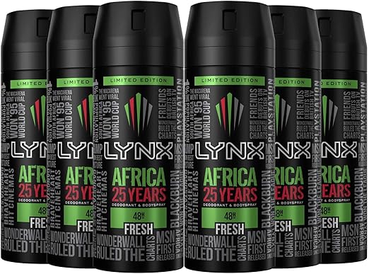 Lynx Africa Deodorant Bodyspray 150ml x 6: Amazon.co.uk: Health ...