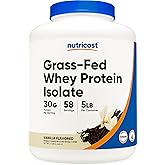 Amazon.com: Nutricost Grass-Fed Whey Protein Concentrate (Vanilla) 5LBS - Undenatured, Non-GMO ...