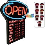Newon Led Open Sign with Programmable Business Hours and Flashing ...