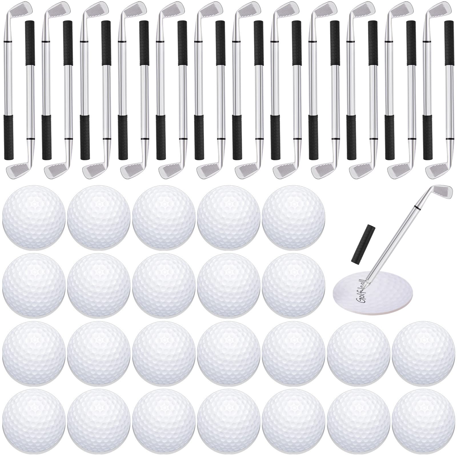 24 Pack Golf Ballpoint Pen and Pads Golf Sticky Notes Cool Golf Party ...