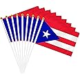 Amazon.com : 50 Pack Puerto Rico Hand Held Mini Stick Flags, Puerto ...