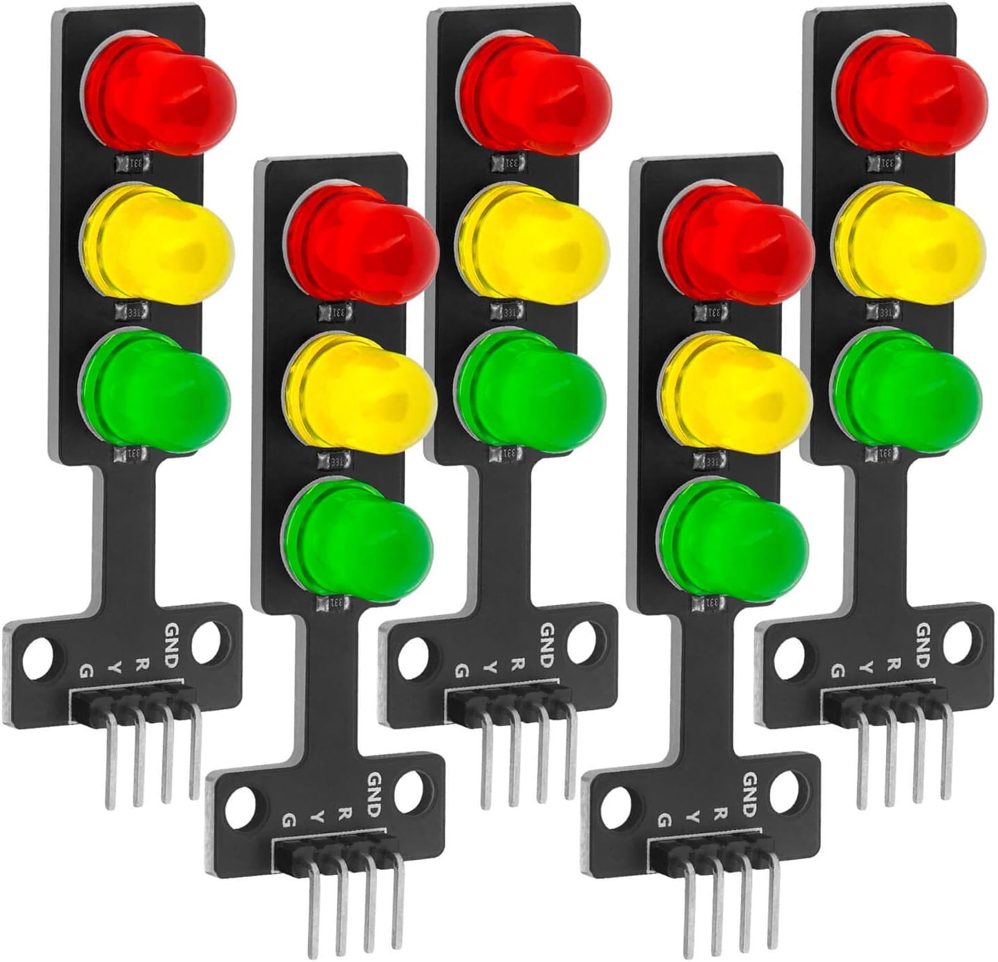 DIY Mini Traffic Light LED Display Board Module 3.3-5V 5mm Common ...