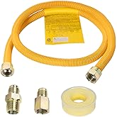 Amazon.com: JUWO 72" Dryer Gas Line Kit for Stove, Water Heater, 5/8 ...