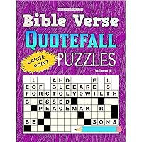 Bible Verse Quotefall Puzzles Vol.1: 60 New large print Bible verse ...