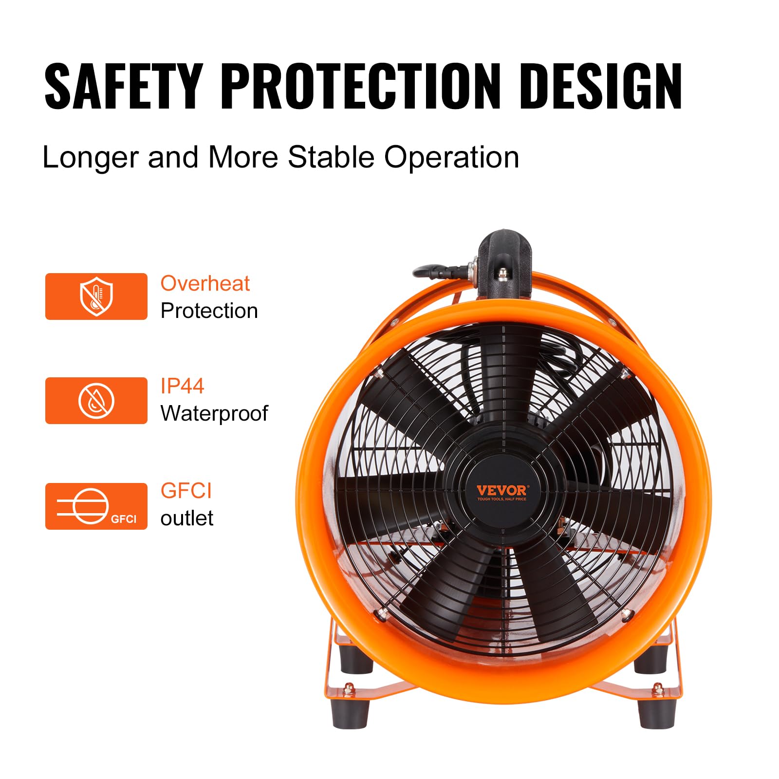 Mua VEVOR Portable Utility Blower Fan, 12 Inch 585W 3198 CFM Heavy Duty ...