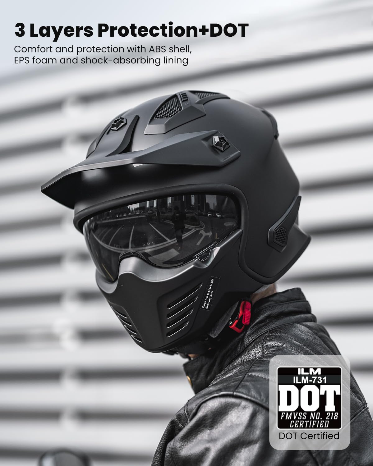 Mua ILM Open Face Motorcycle 3/4 Half Helmet for Dirt Bike Moped ATV ...