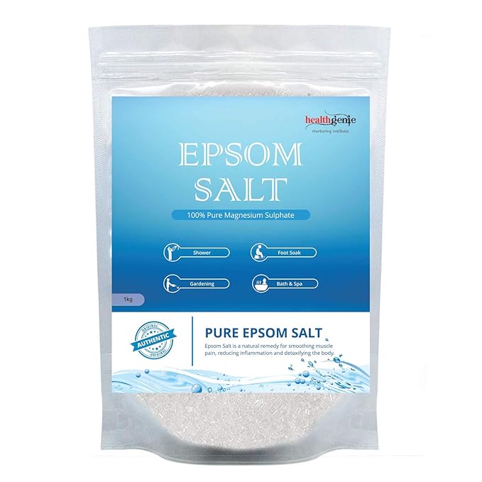 Healthgenie Epsom Salt for Relaxation and Pain Relief - 1kg: Amazon.in ...