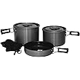 Amazon.com : Texsport Trailblazer Black Ice 5 pc Hard Anodized Camping ...