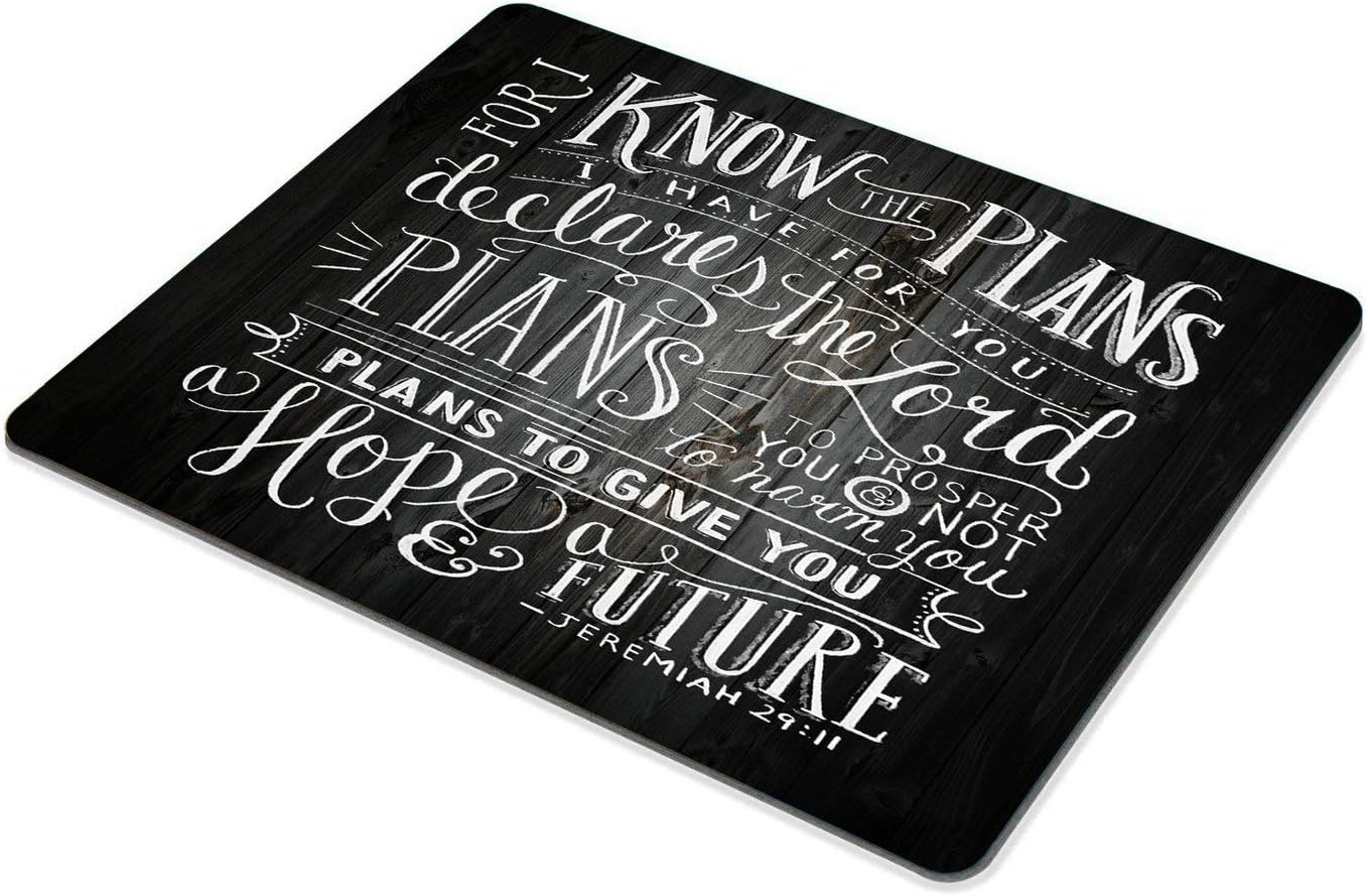 Wasach Gaming Mouse Pad Custom,Set Goals Say Prayers Work Hard Floral ...
