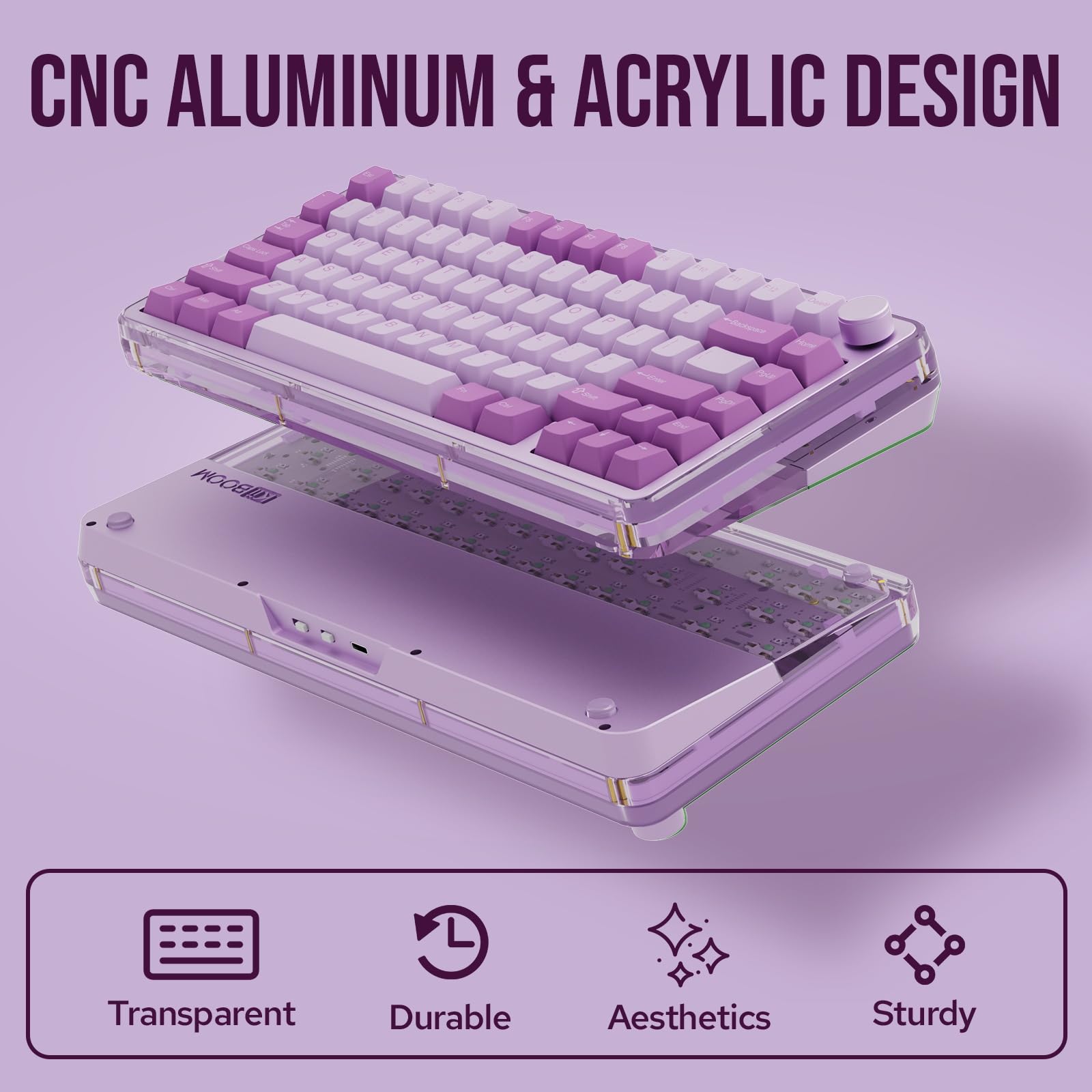 Mua KiiBOOM Breeze 75 75% CNC Aluminum and Acrylic Wireless Gaming ...