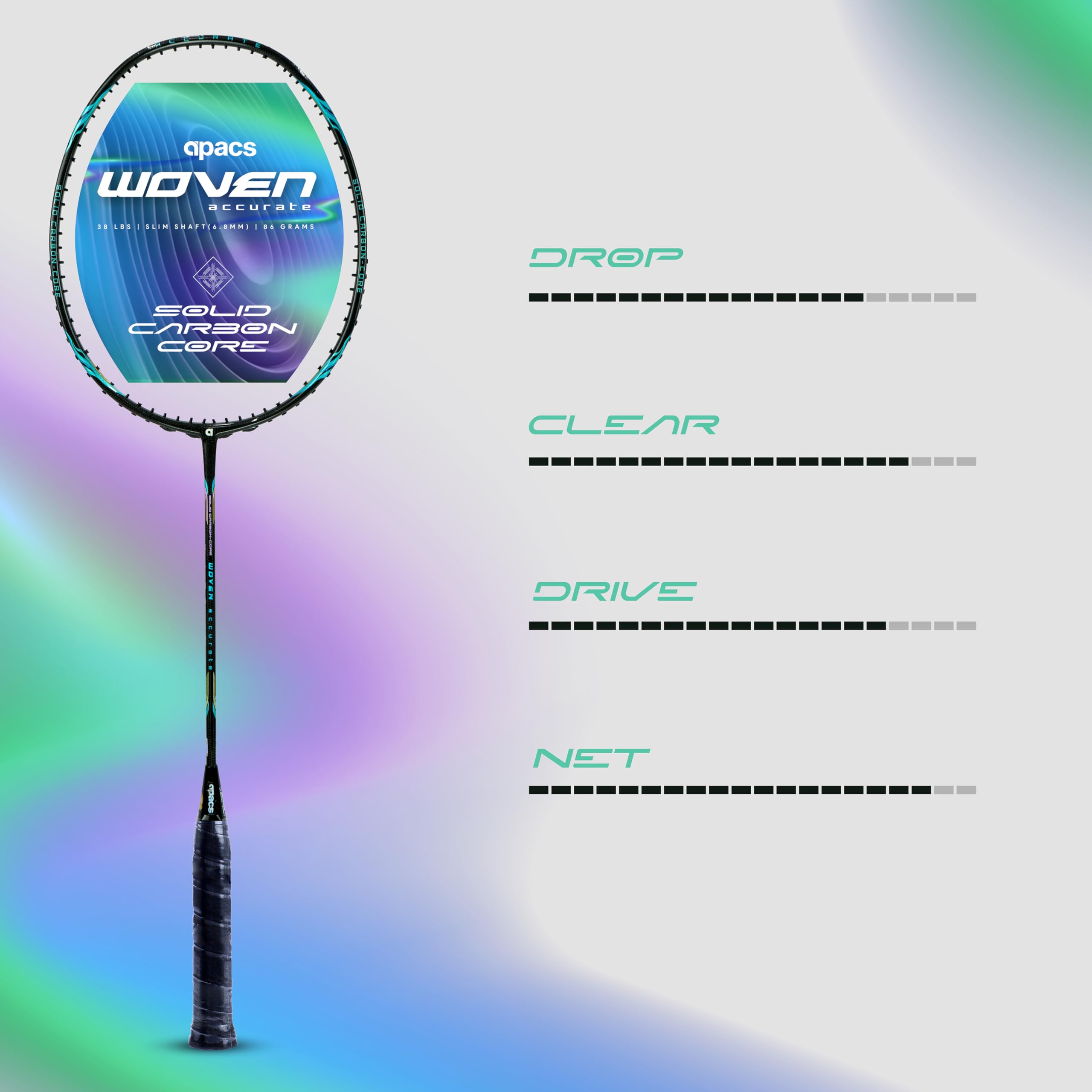 Mua Apacs Woven Accurate Professional Badminton Racket | 30T Solid ...