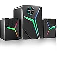 Amazon.com: LENRUE 2.1 Computer Speakers for Desktop with Subwoofer, PC ...