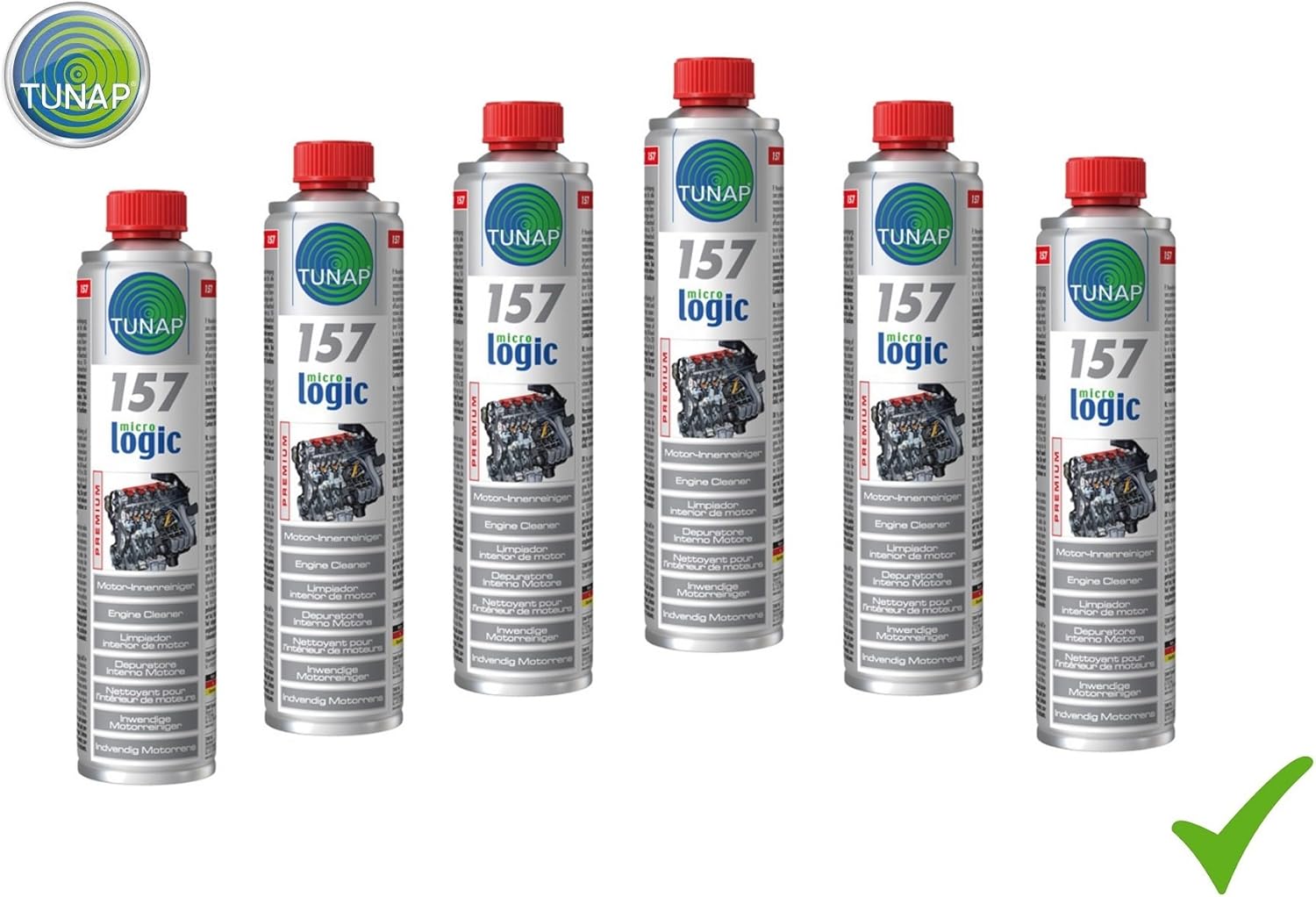 TUNAP 6 x 400 ml MICROLOGIC Premium 157 Motor-INNENREINIGER ...