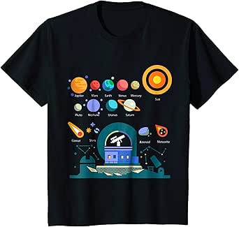 Amazon.com: Kids Kids Planets Sun Earth Solar System Boys Girls Youth T ...