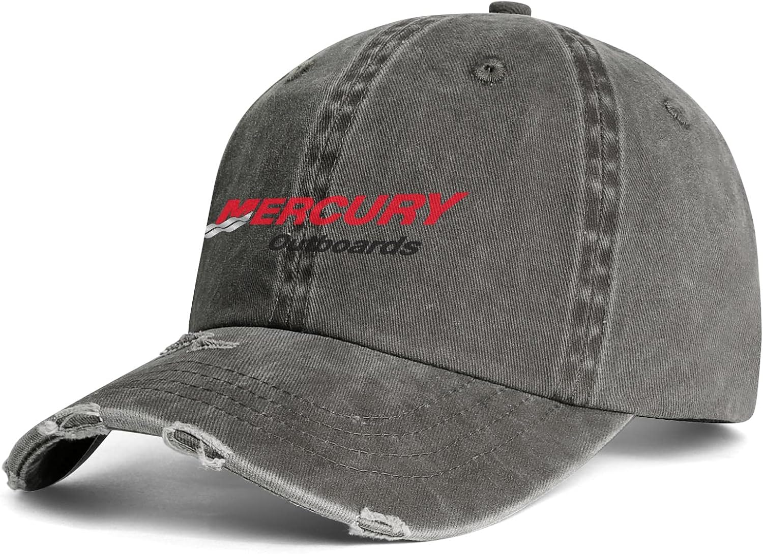 Washed Denim Cap Mercury-Marine-Logo-Outboard- Baseball Hat Adjustable ...