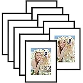Amazon.com - Picrit 11x17 Picture Frame Set of 12, Display 8x12 with Mat or 11x17 without Mat ...