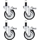 Amazon.com: StorageMax 5” Swivel Caster Wheels for Wire Shelving ...