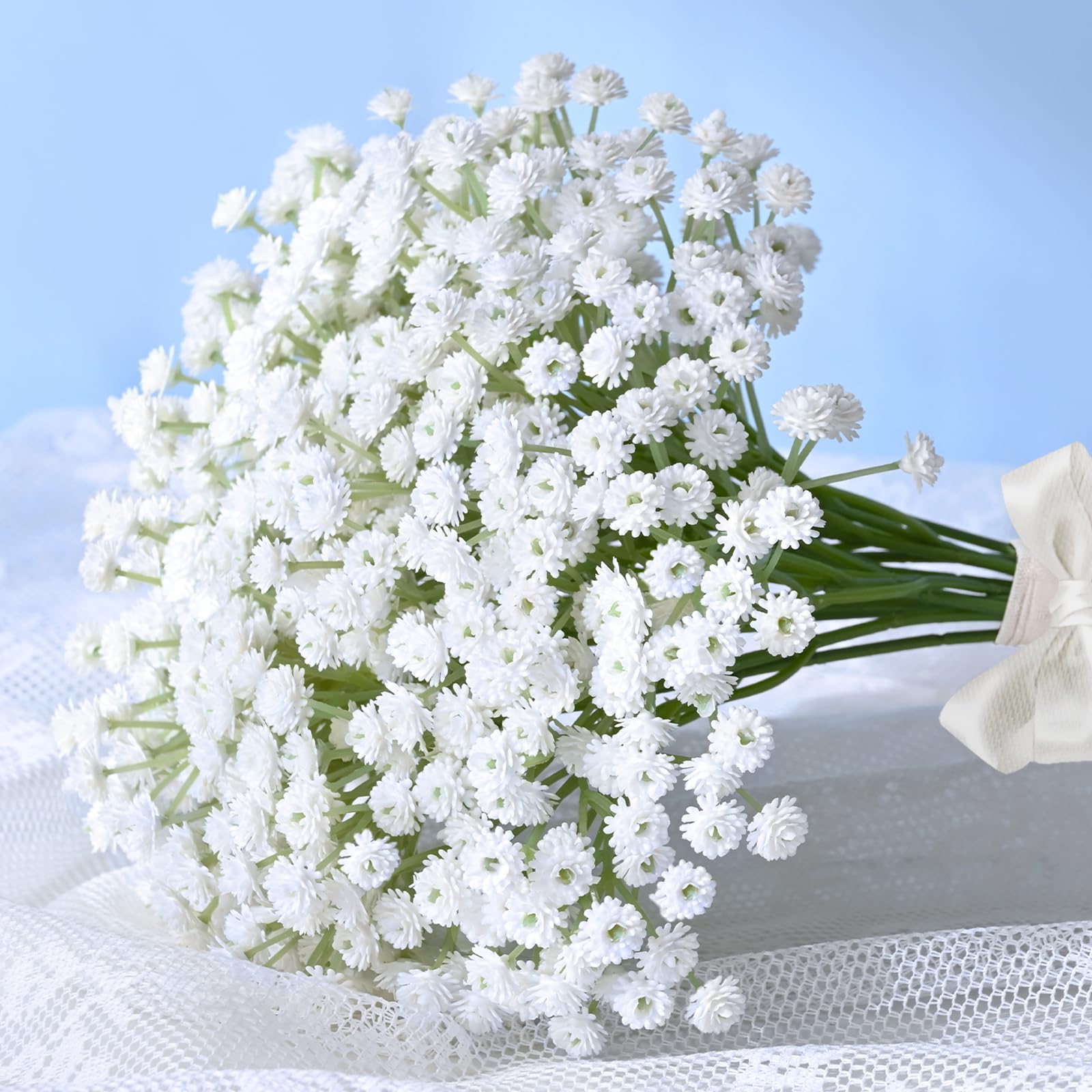 Elyum 25 Pcs Babys Breath Artificial Flowers, 12.5 Inch Baby Breath ...