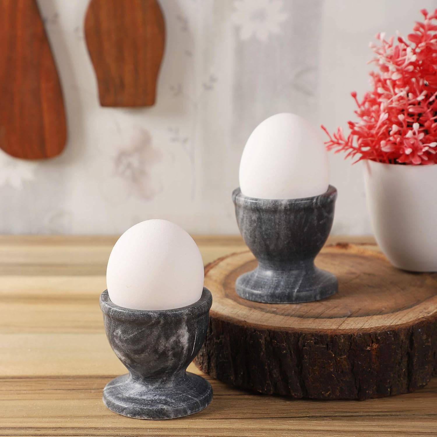 Buy NikkisPride Marble Black Handmade Egg Cups Egg Keeper Egg Holder ...