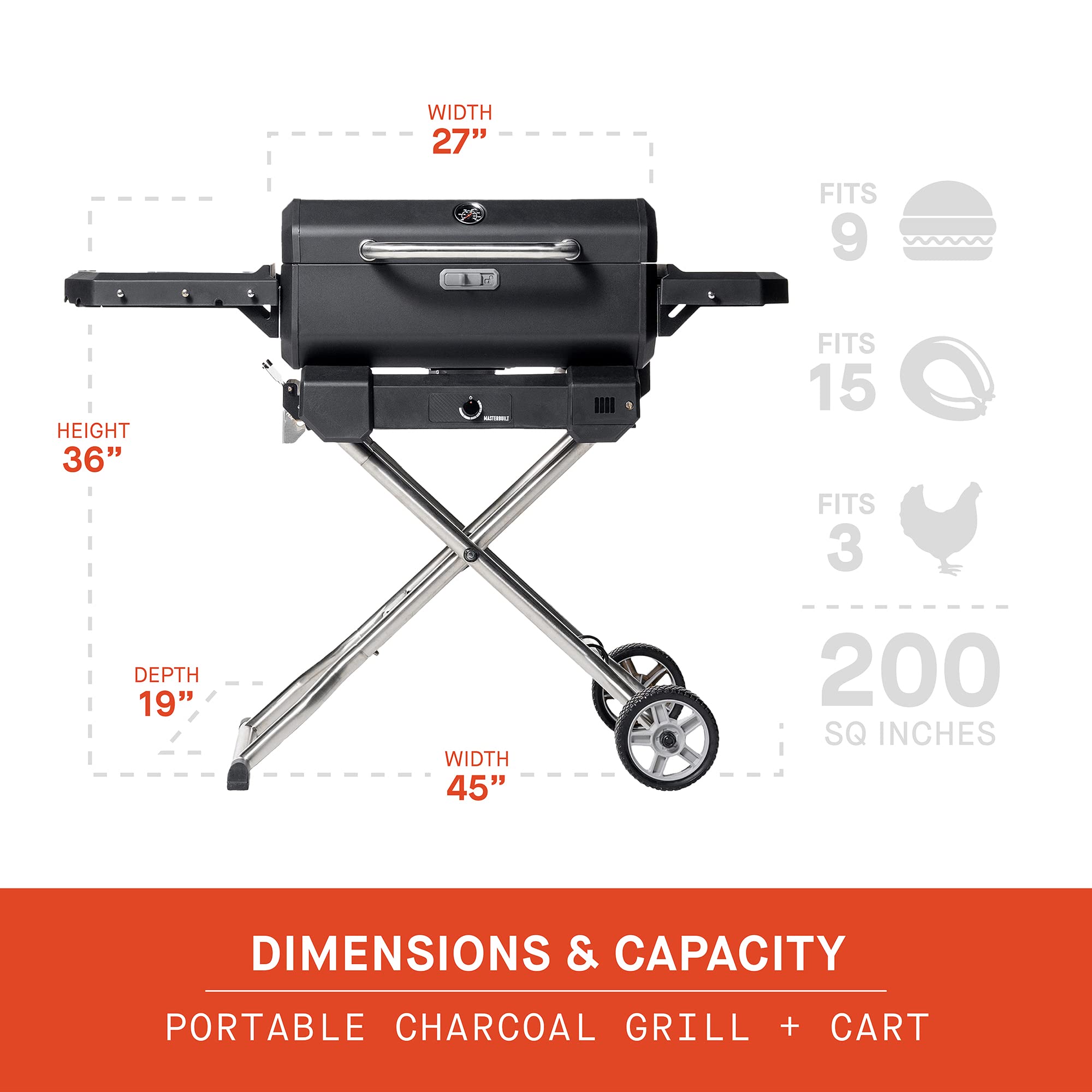 Mua Masterbuilt® MB20040722 Electric Portable Charcoal Grill and Smoker ...