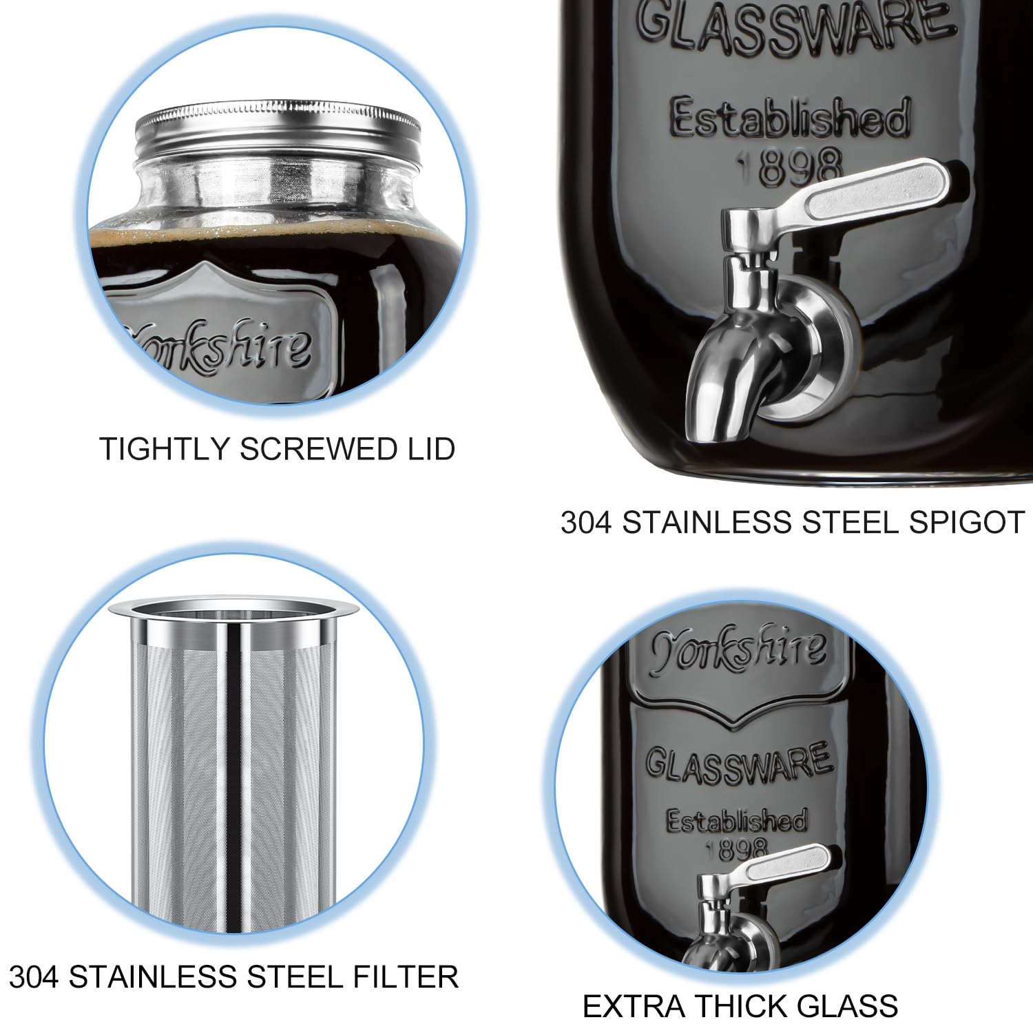 Mua LIGHTEN LIFE Cold Brew Coffee Maker, 1 Gallon, Stainless Steel ...