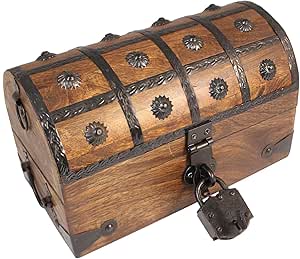 Amazon.com: Well Pack Box Large Medium Pirate Treasure Chest Box with ...