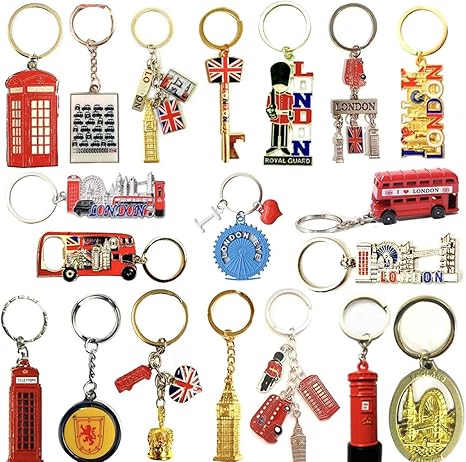 10 London Keyrings Great Britain Icons Union Jack Brelock UK Souvenir ...
