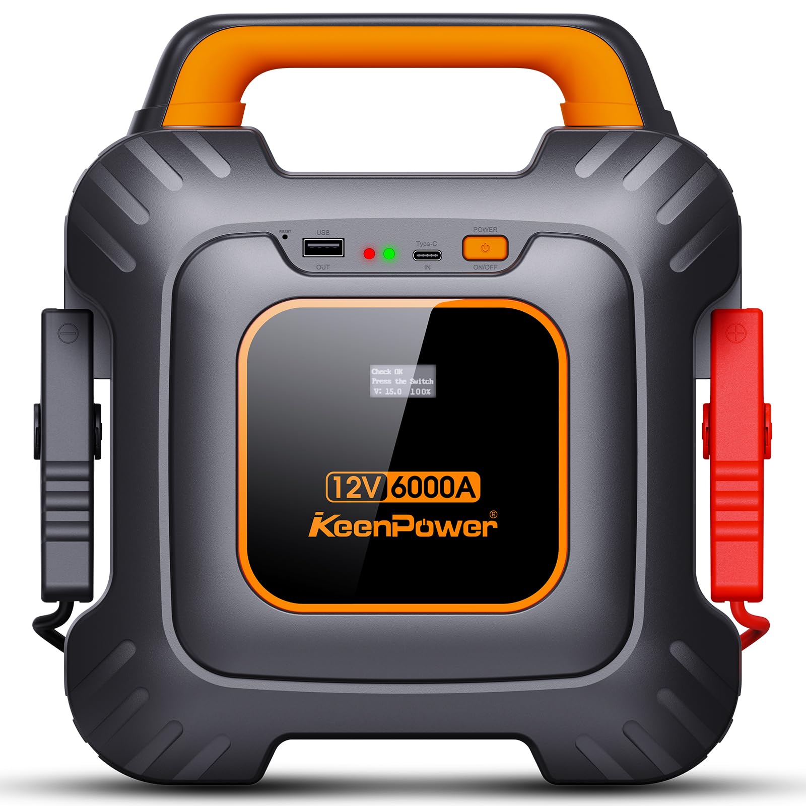 KeenPower 6000A Super Capacitor Jump Starter, Built in 6*3000F ...