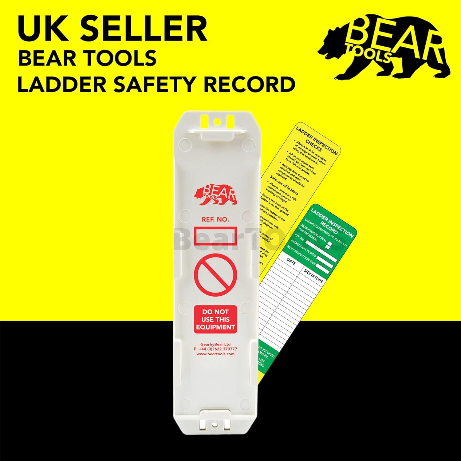 BearTOOLS Ladder Inspection Record Kit, Weatherproof, Keep Your Ladder ...
