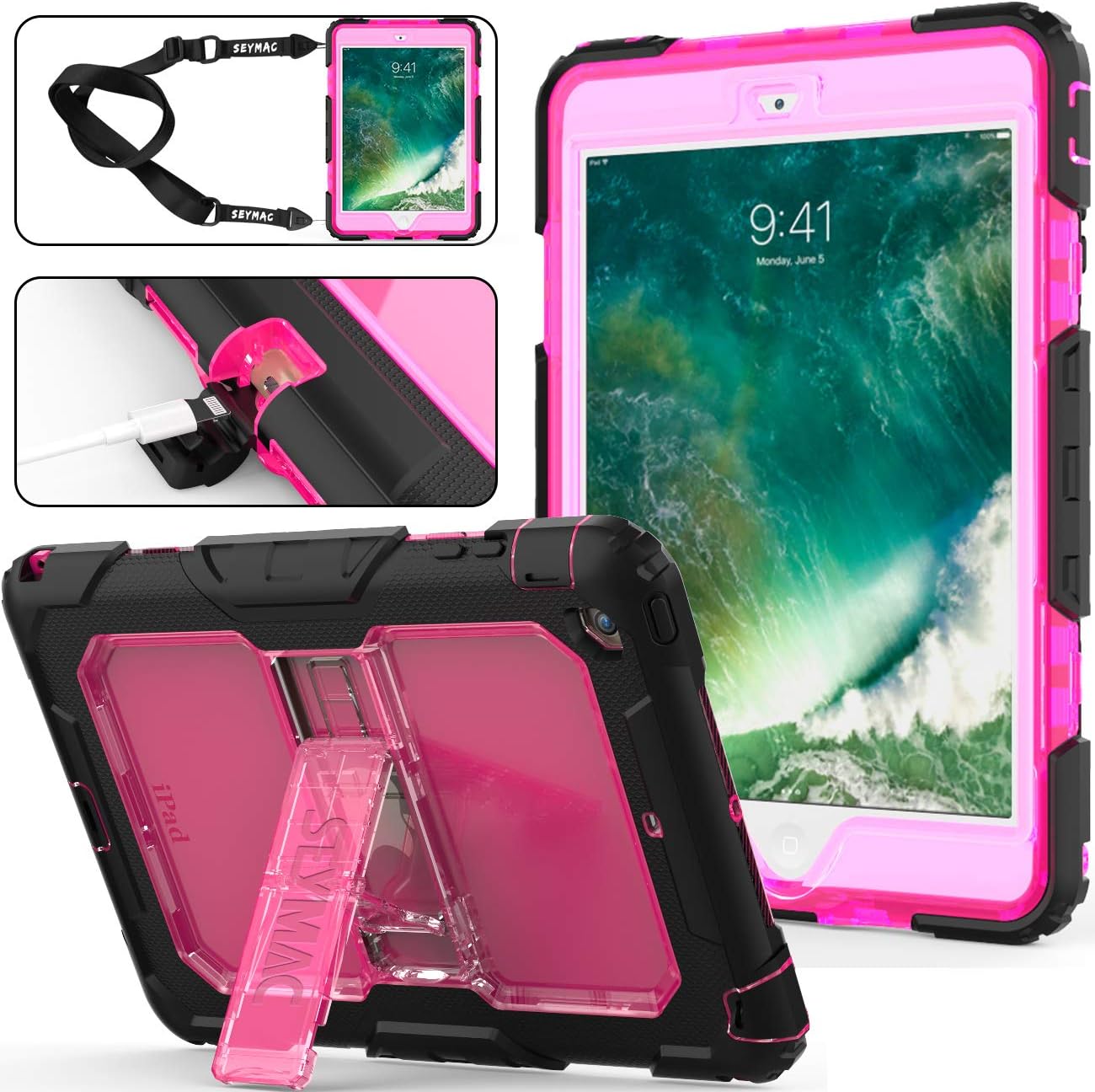 Amazon.com: SEYMAC Stock for iPad Mini 2 Case, 3 Layers Shockproof Full ...