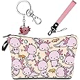 Amazon.com : Cute Axolotl Travel Makeup Bag with Wrist Strap, Axolotl ...