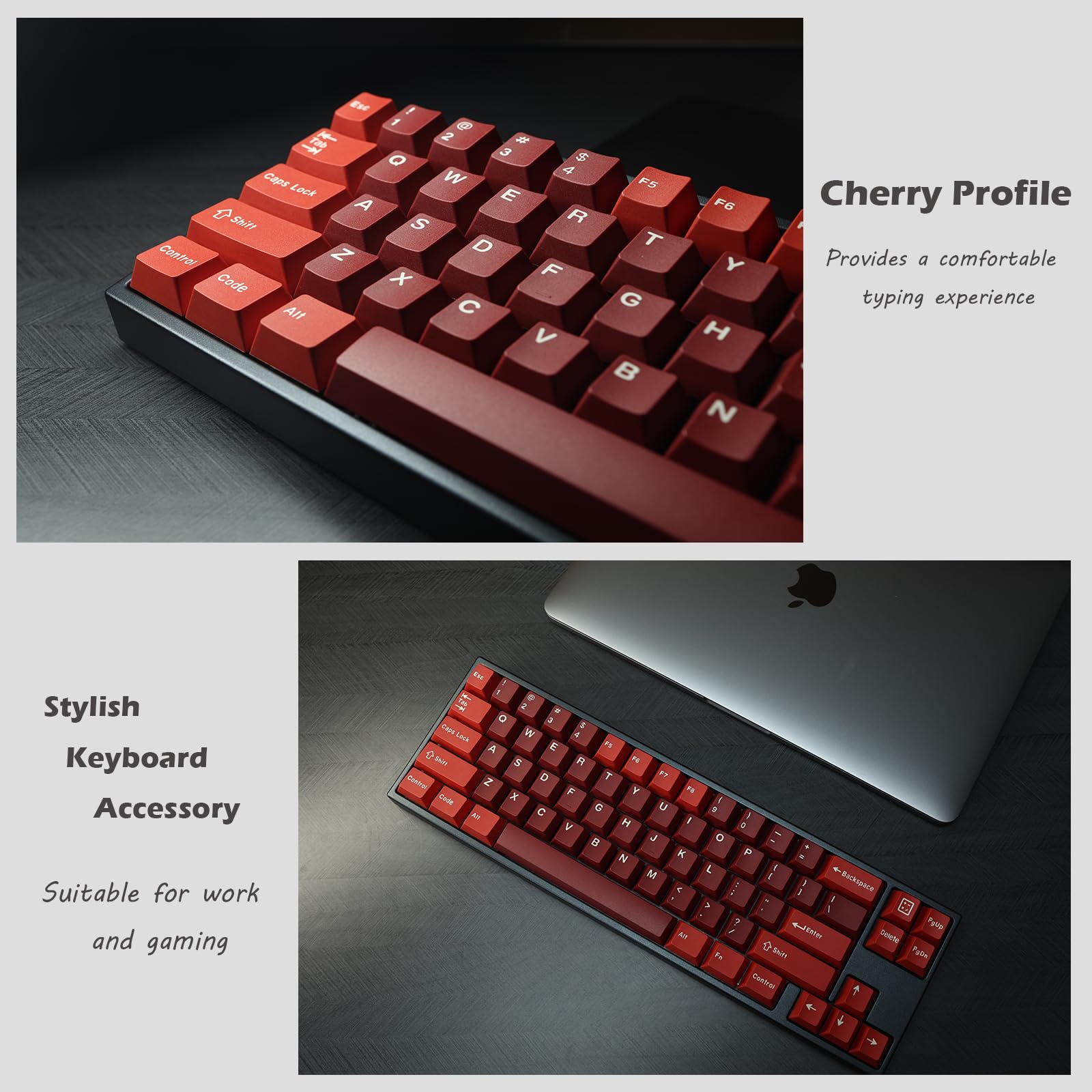 Mua XDK Double Shot PBT Keycaps Custom Cherry Profile Key Caps Set, Red ...