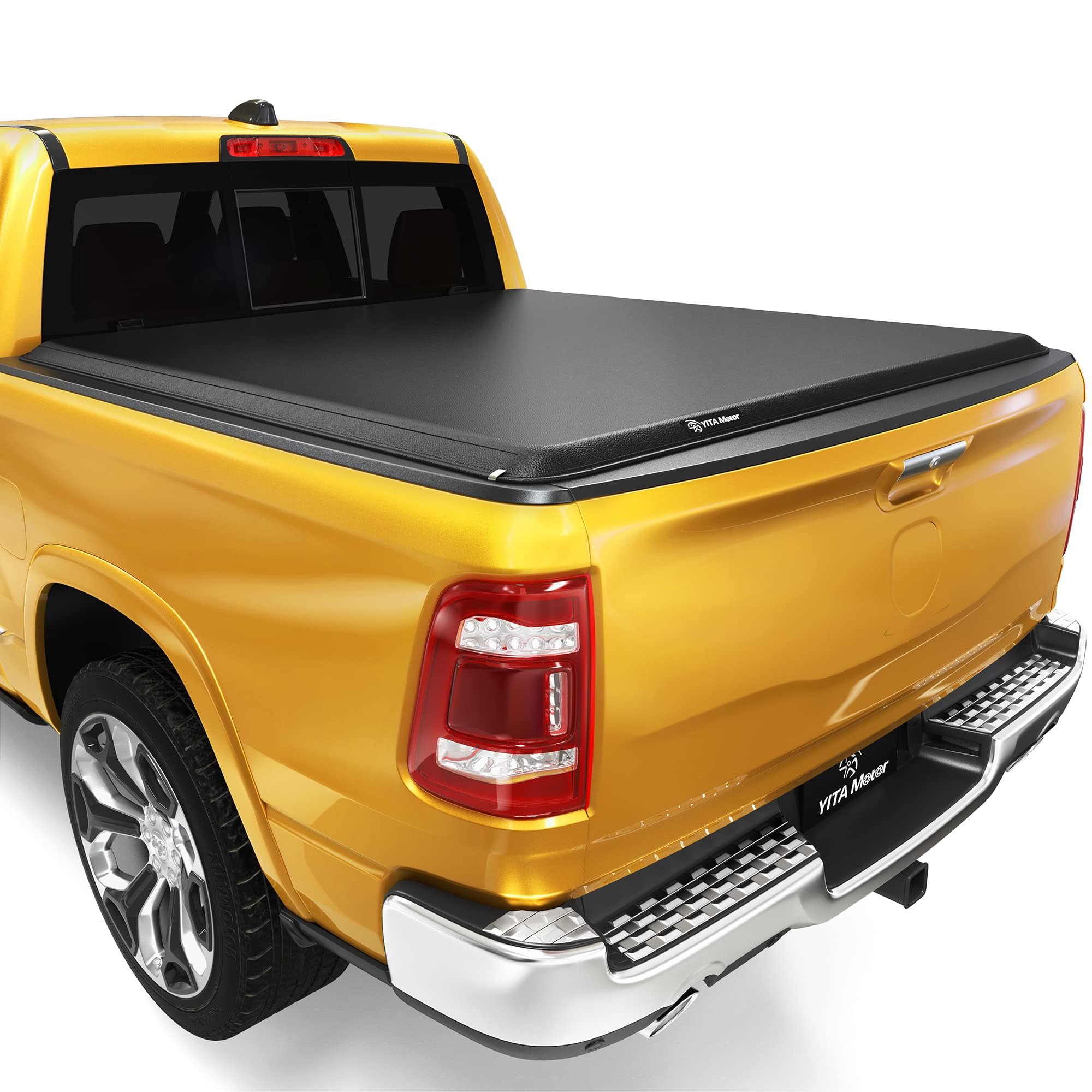 YITAMOTOR Soft Roll Up Truck Bed Tonneau Cover Fits for Dodge Ram 1500 ...