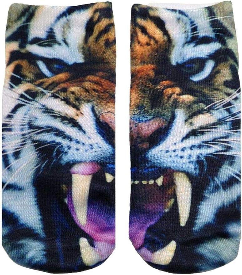 Amazon.com: Tiger Photo Print Ankle Socks: Clothing