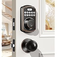 Keyless Entry Door Lock Deadbolt with Handle Set, Door Locks for Front ...