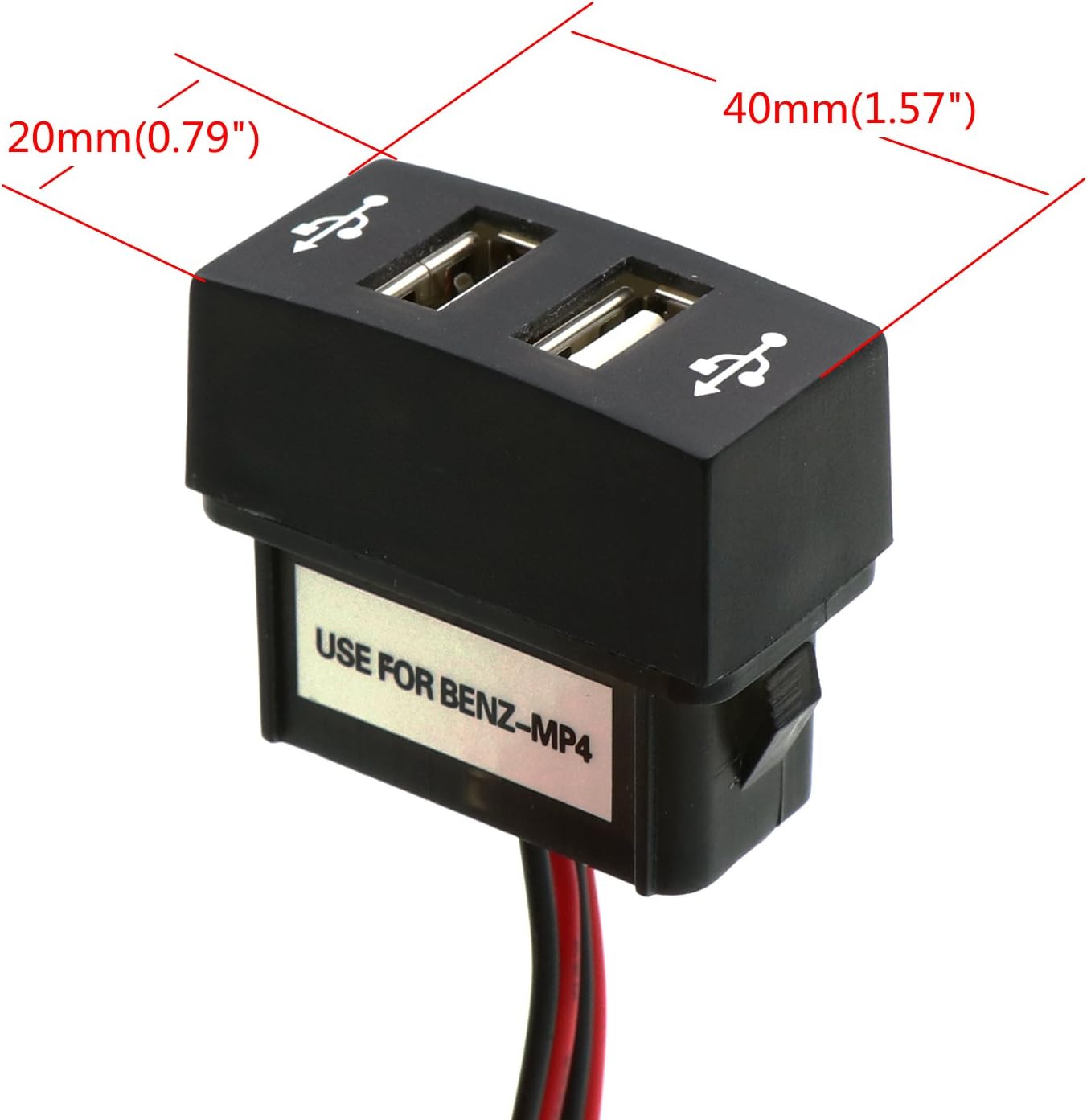 Timloon Dual USB Charger 5V 2.1A/2.1A Dual Car USB Power Socket for Smart phone Use for Mercedes ...