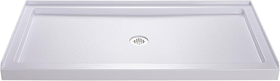 DreamLine SlimLine 32 in. D x 54 in. W x 2 3/4 in. H Center Drain ...