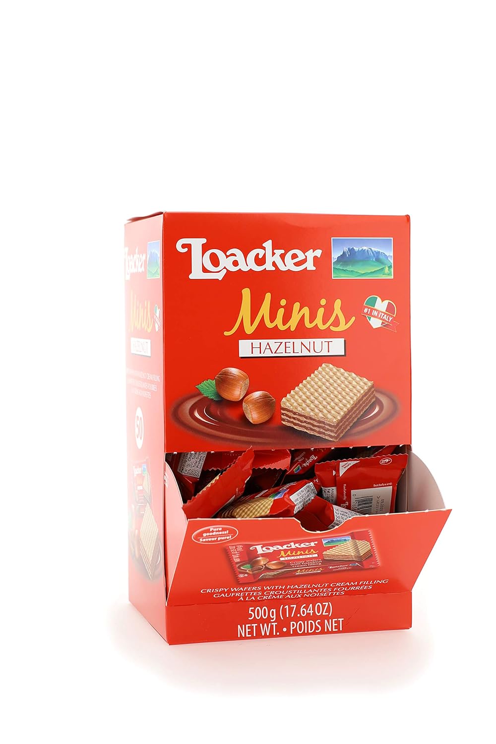 Amazon.com : Loacker Minis Hazelnut Premium Wafers, 10g/0.35oz, pack of ...